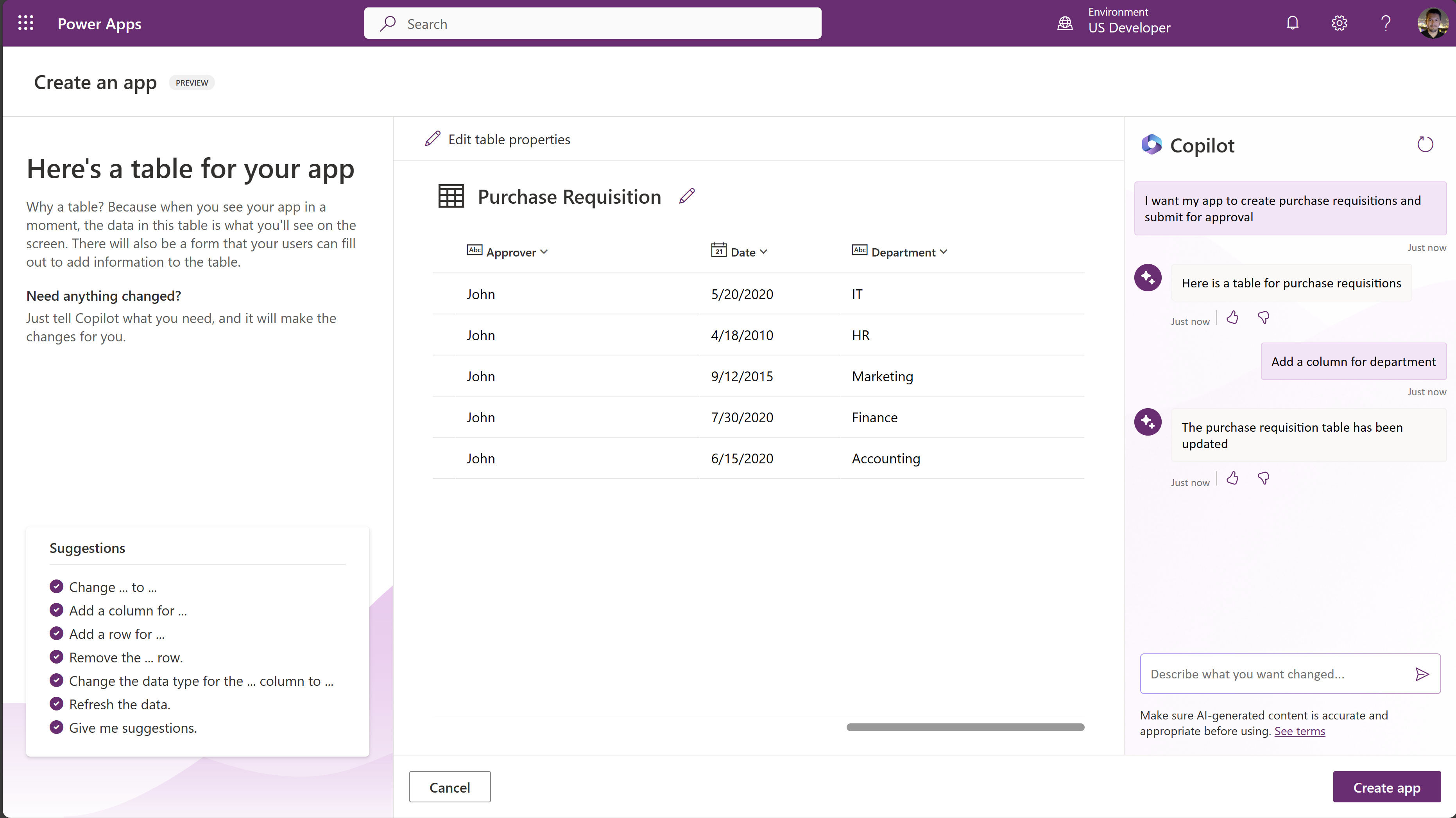 Power Apps AI Copilot ile Uygulama Oluşturma – Sefa Duman