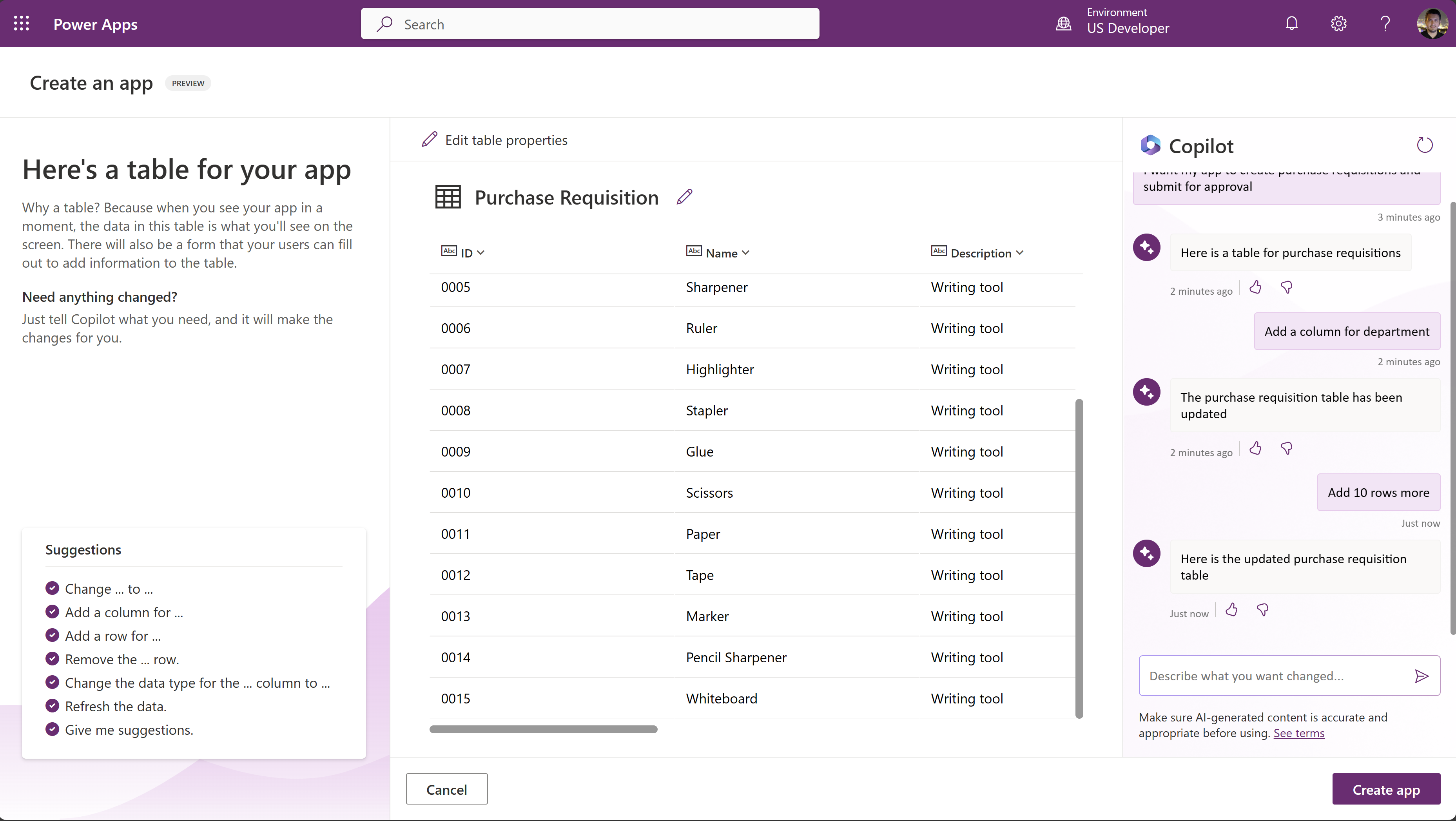 Power Apps AI Copilot ile Uygulama Oluşturma – Sefa Duman
